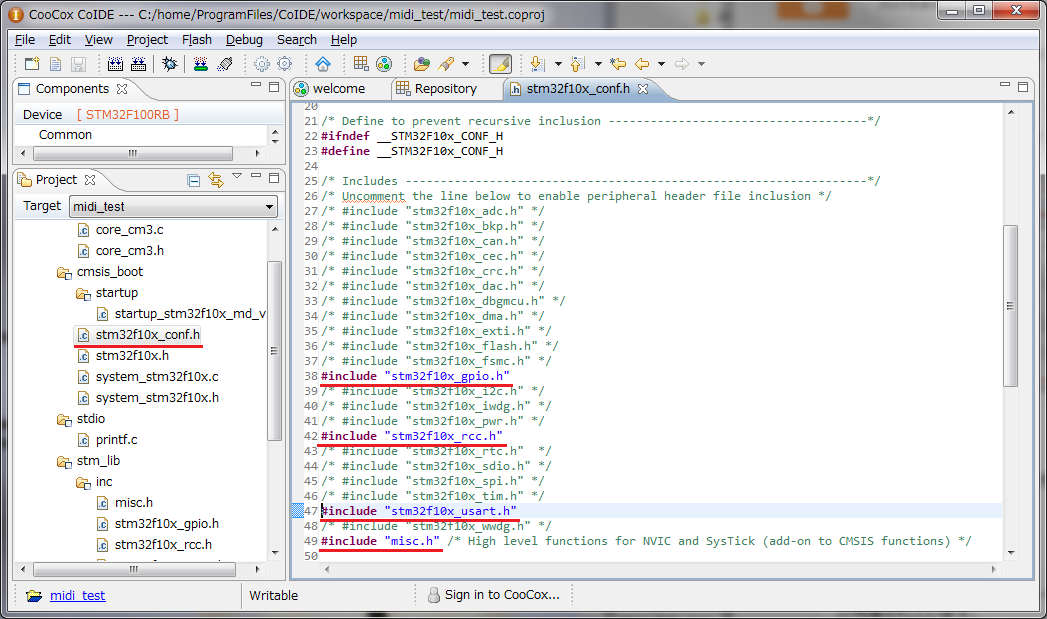 Syncton: CooCox CoIDE で STM32 の開発環境を作ってみた(その1)