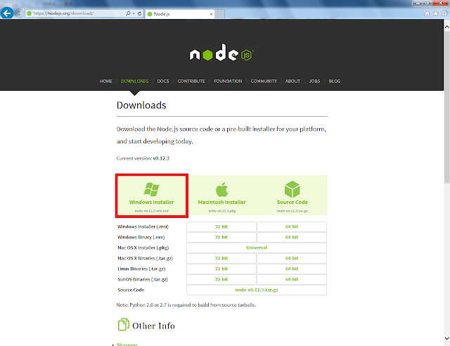 好癢的學習筆記: [Node.js]在Windows中，手動安裝Node.js
