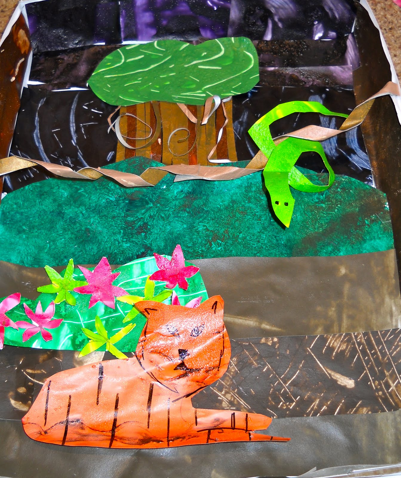 Kristen's Art Class Blog: Step 5: Biome construction