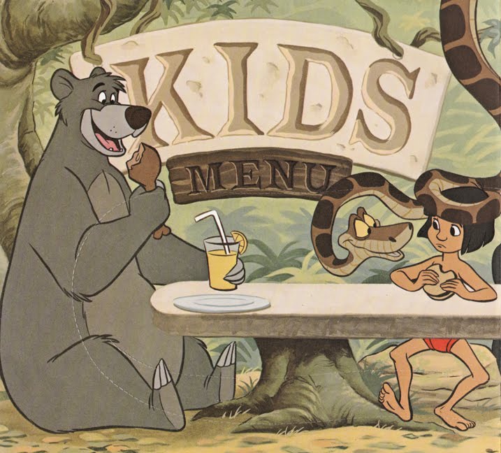 The Cartoon Cave: Walt Disney World Kids Menus