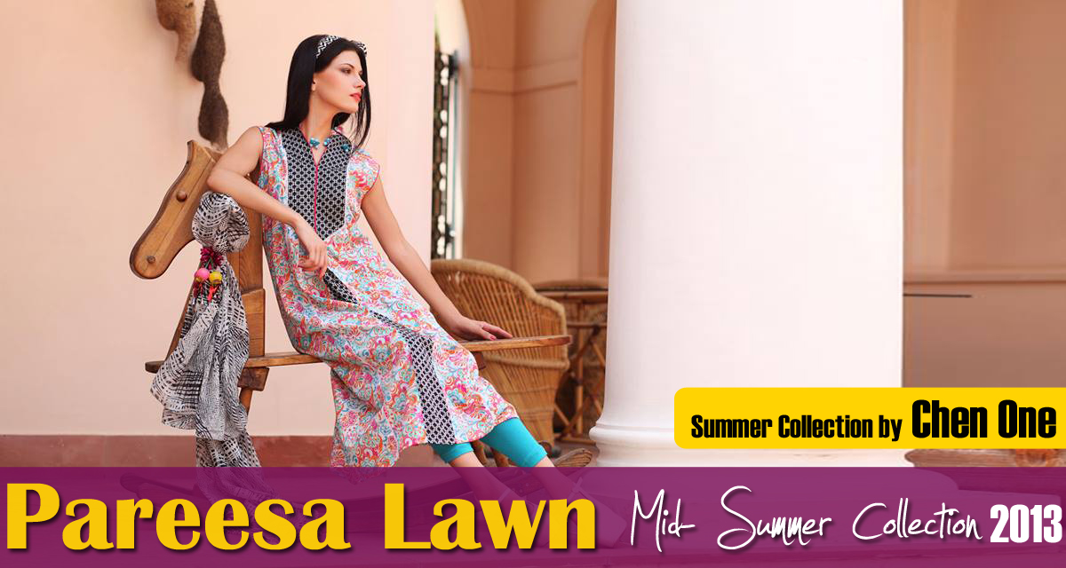 Pareesa Lawn Mid-Summer Collection 2013 By ChenOne | ChenOne Eid ...