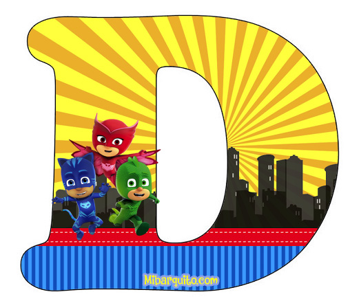 Alfabeto de PJ Masks en la Ciudad. - Oh my Alfabetos!