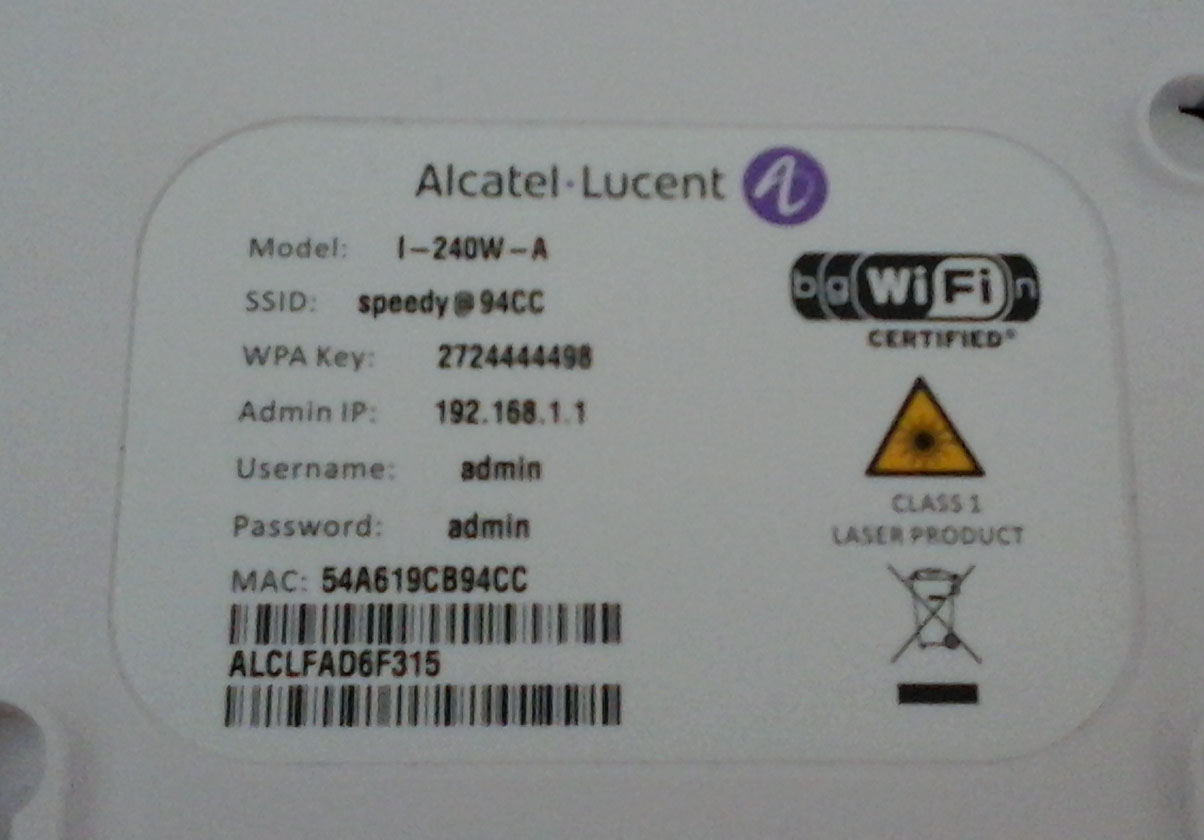 Erna's blog: Setting Wireless pada ONT Alcatel-Lucent I-240-A