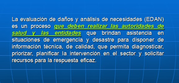 Emergencias Y Desastres Edan Evaluación De Daños Y Necesidades