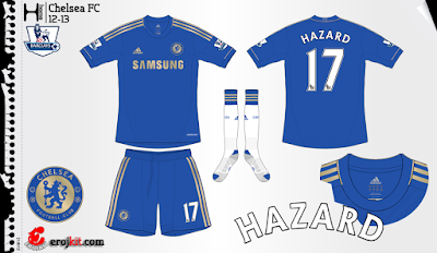 Kit Design, by eroj: 2012-13 Chelsea (Home, Away e Third)