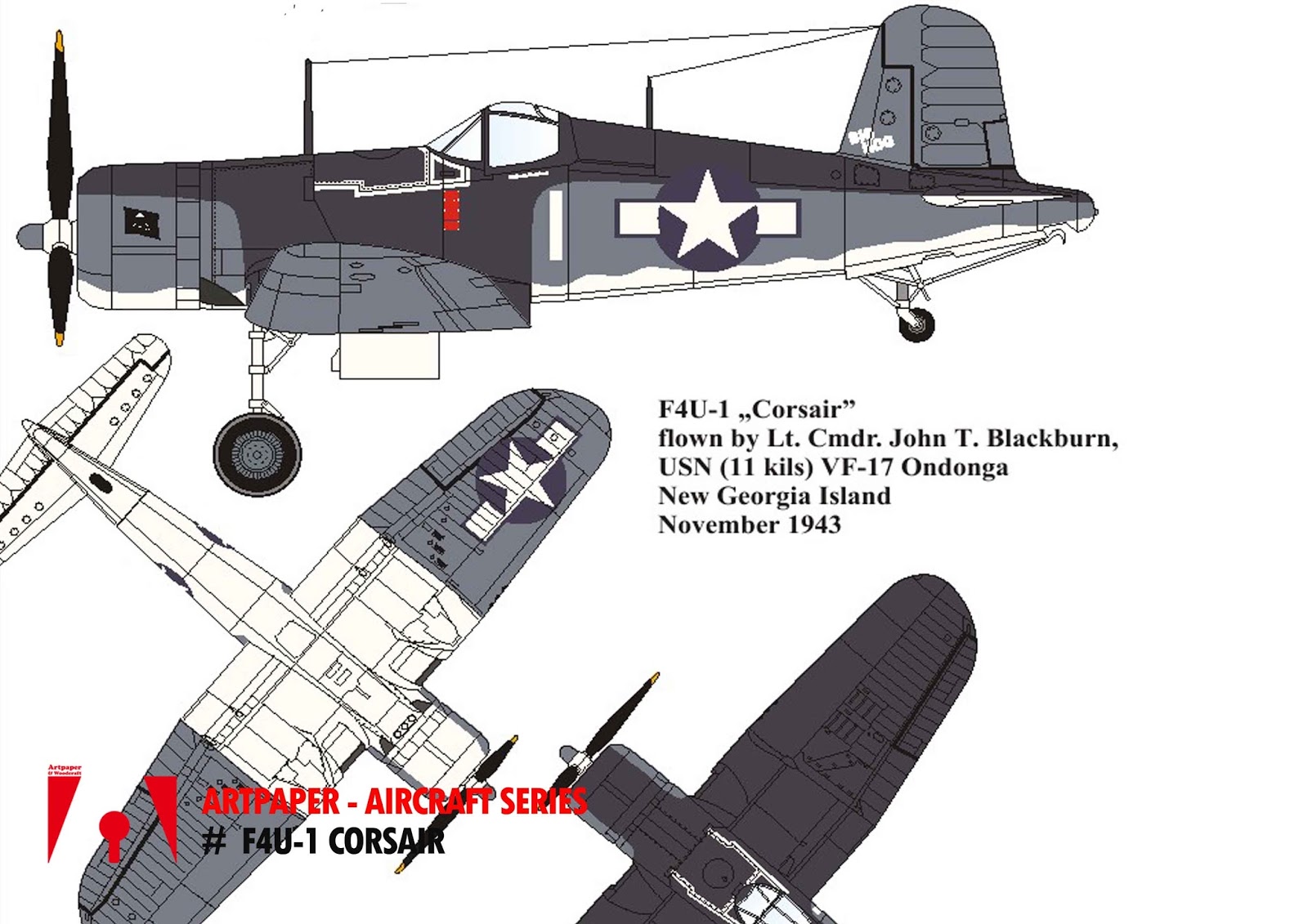 Workshop Artpaper: Vought F4U 1 Corsair