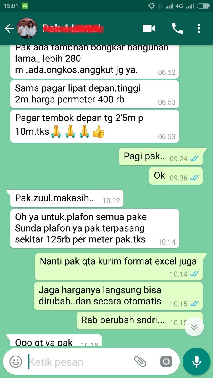 Testimoni KLIEN - HITUNG RAB | Jasa Hitung Rab Rumah