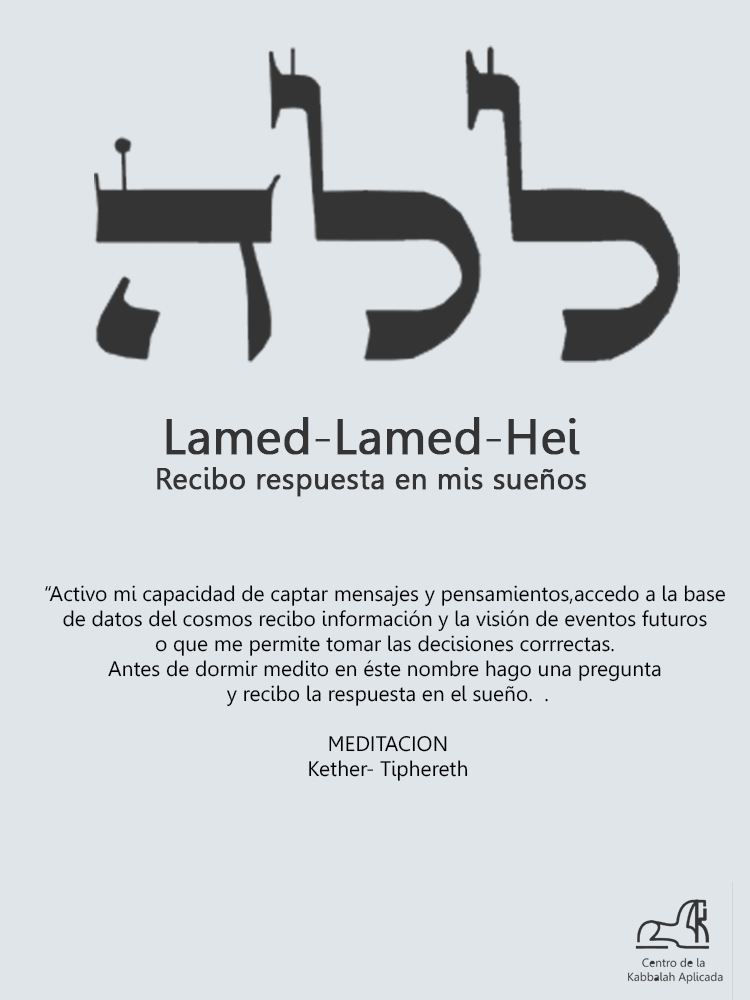 El Centro de la Kabbalah Aplicada: Sexto Nombre De Dios (Lamed-Lamed-Hei)