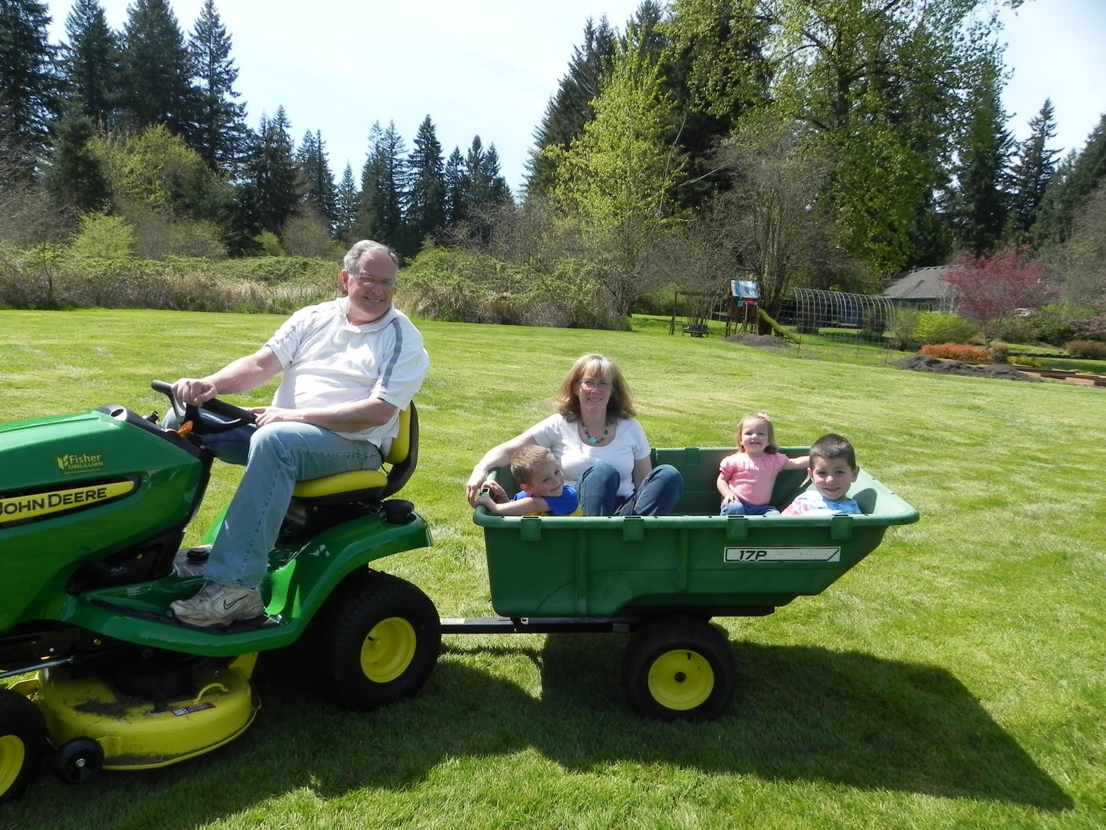 Ward Family: 4 Wheeler and Lawn Mower Excitement