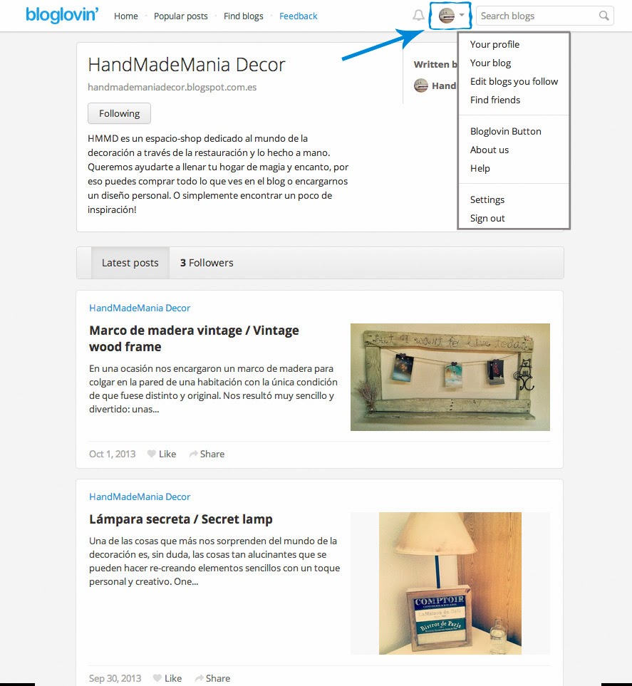 HandMadeManiaDecor: Bloglovin, para los amantes de los blogs ...