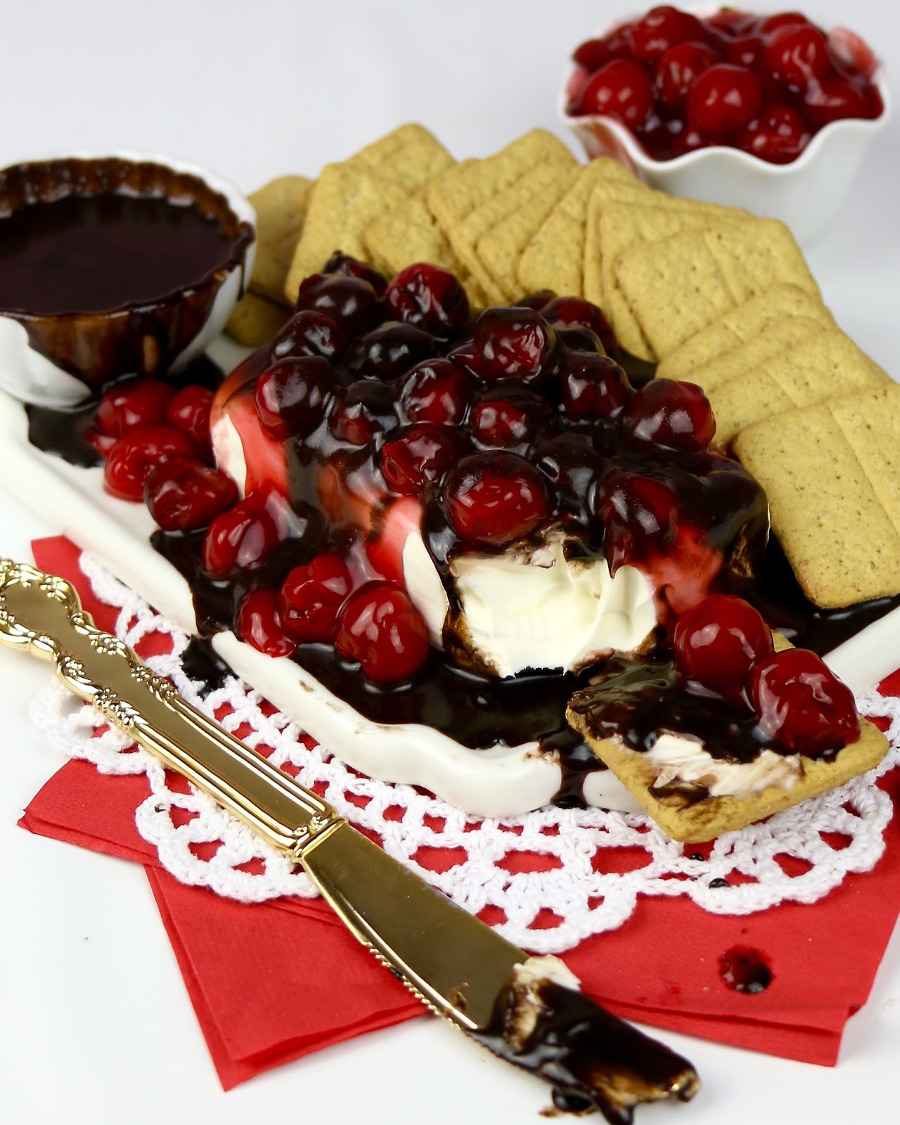 Easy Chocolate Cherry Cream Cheese Spread - The Lindsay Ann