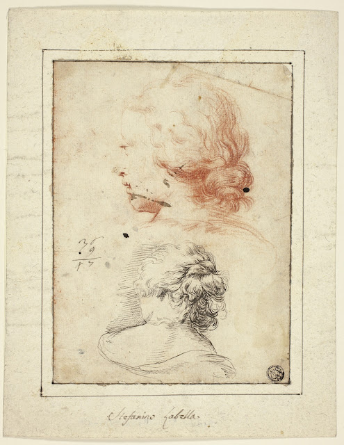 Spencer Alley: Italian Figures and Faces (Drawings) - 17th century