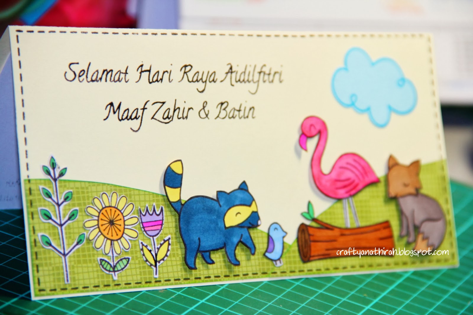 craftyanathirah: RAYA card for kids...it's really exciting!