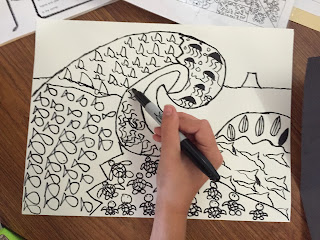 Mrs. Myers' Art Room: Great Wave Zentangle