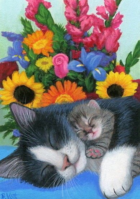 El Gato en el Arte: Pinturas de Bridget Voth