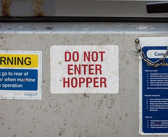 Gists & Piths: Signs and their Portents #1: "Do not enter, Hopper"