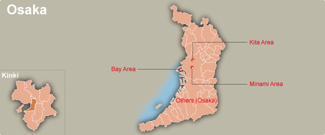 Osaka Map Regional City | Regional City Maps of Japan