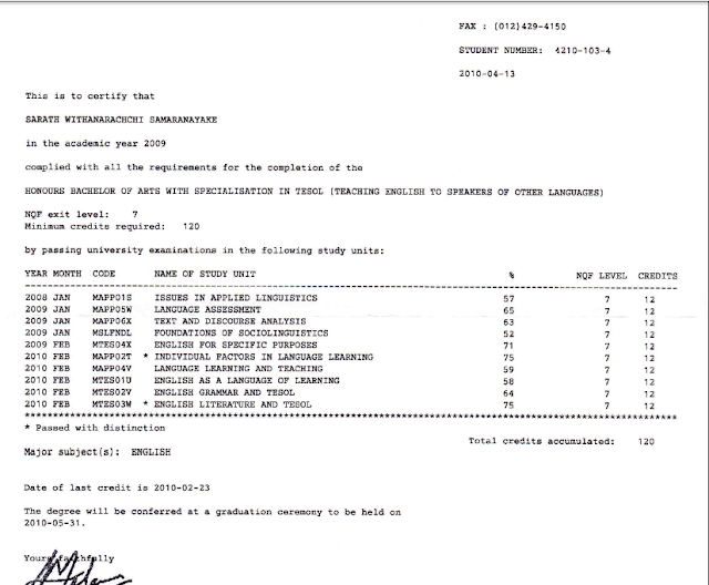Sarath Samaranayake's Official Blog: My academic biography-Part 2