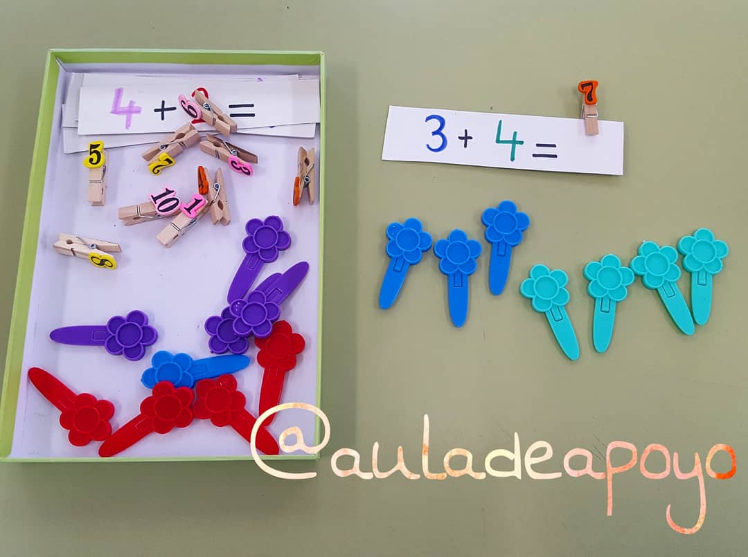 EN EL AULA DE APOYO: SUMAS