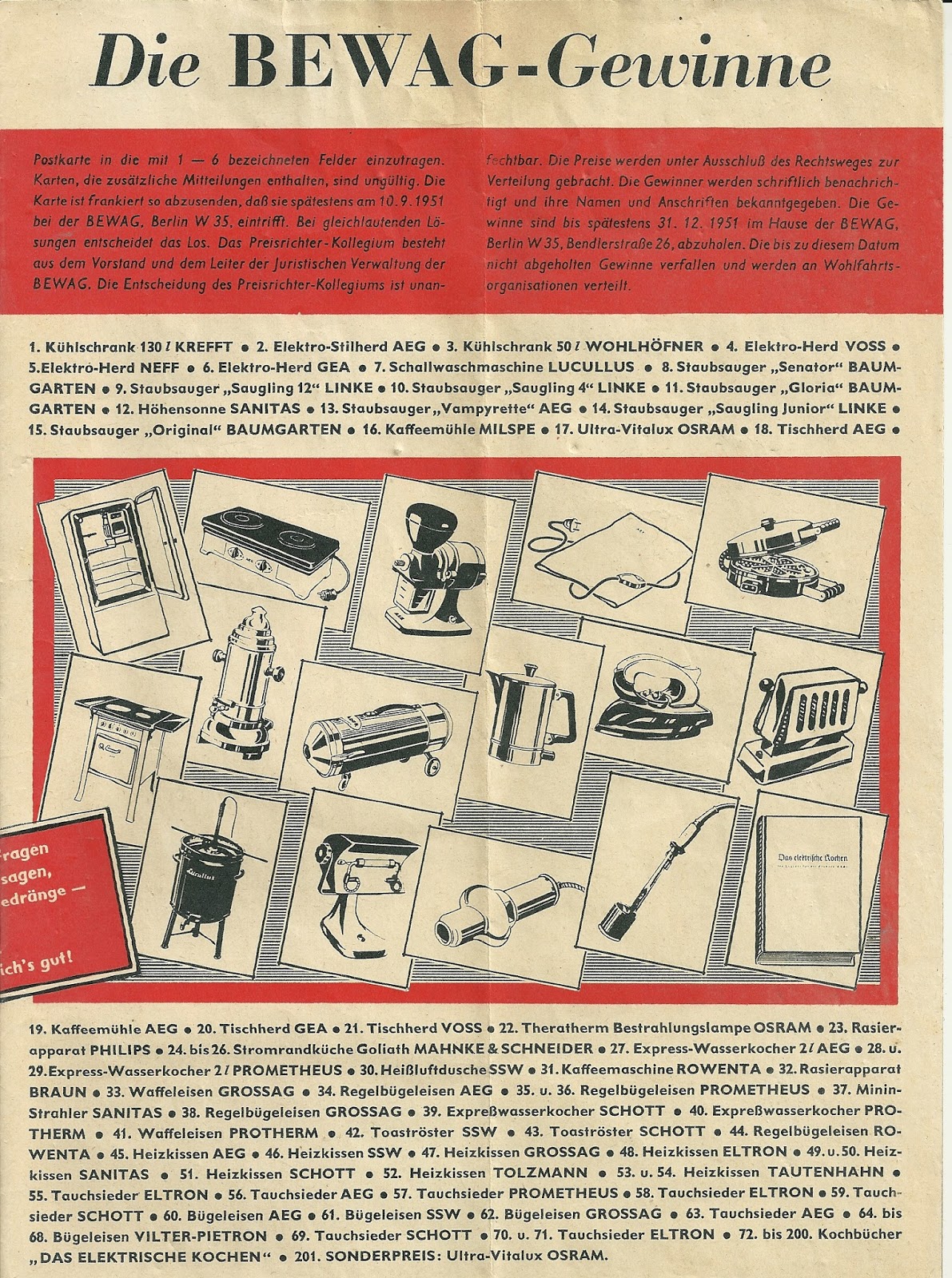 Bewag Orginalausgabe 1951