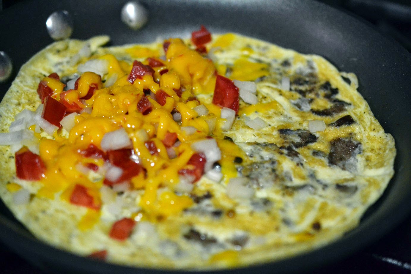 Greedy Girl : Cheese burger omelette