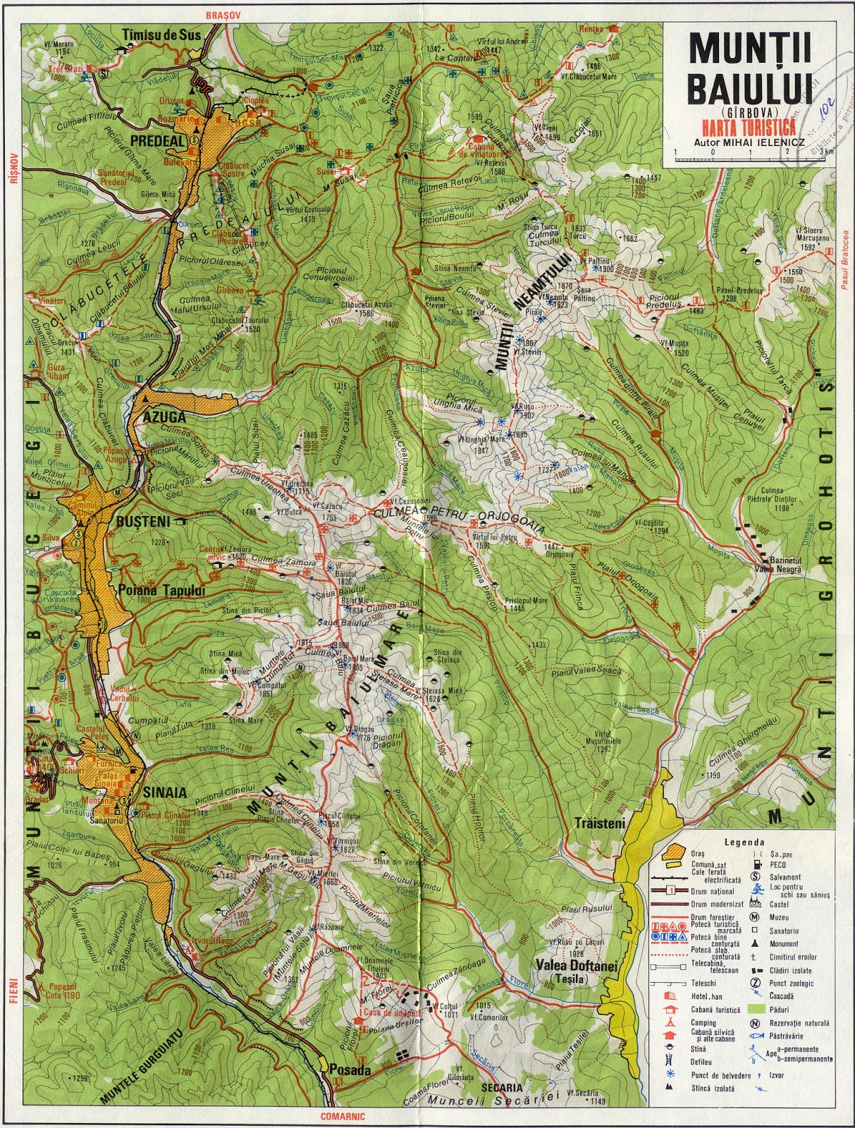 Harta Trasee Montane