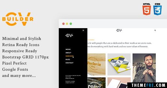 Roswell Katsurou Cvbuilder - Creative Portfolio HTML5 Template agency creative designer deve