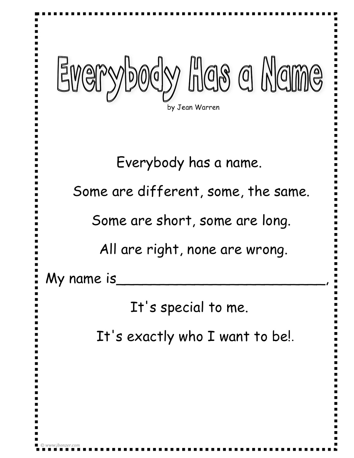 Switch Off and Let´s Go PBL: ALL ABOUT ME . MATERIALS. Everybody Has a ...