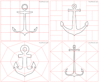 Four grid: Free printable Anchor grid line drawing worksheet/activity ...