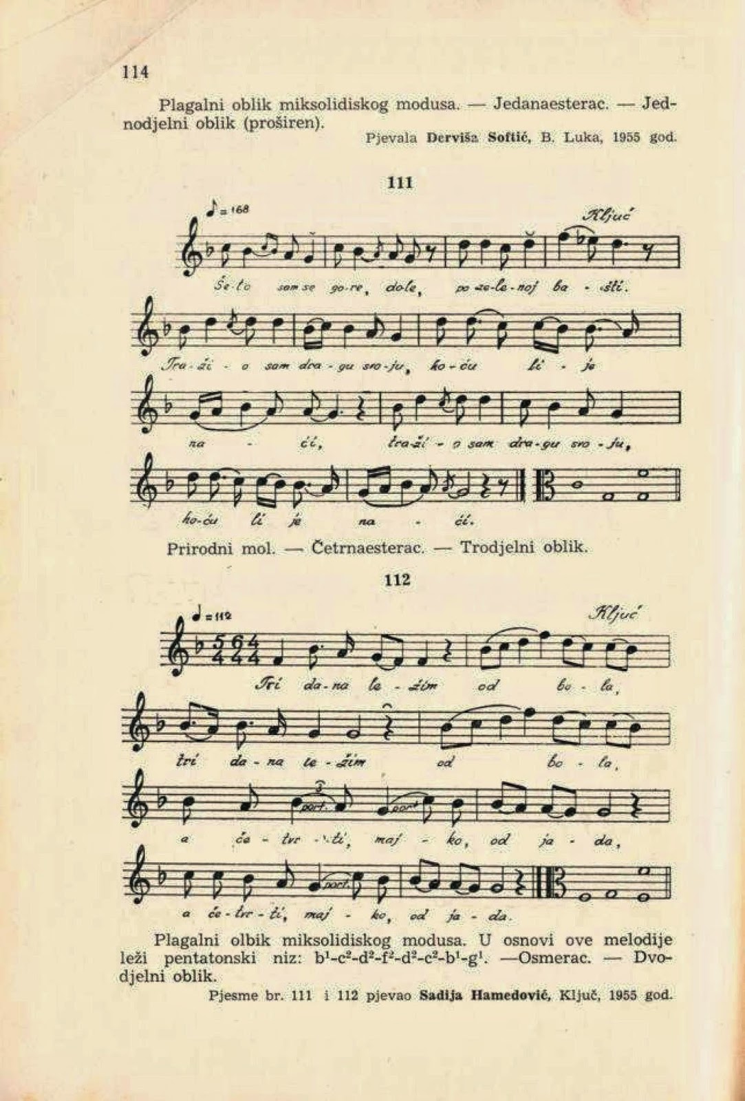 SEVDALINKE: Notni zapisi sevdalinki (II dio). Vlado Milošević: Bosanske ...