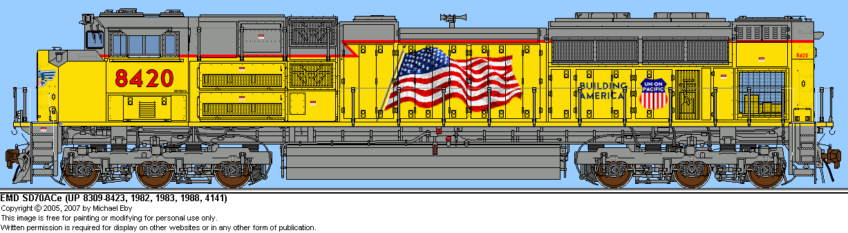 Alateus's Drawings: UP SD70ACes