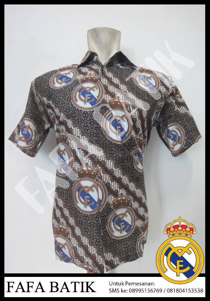 KEMEJA BATIK BOLA KLUB REAL MADRID #219 - FAFA BATIK