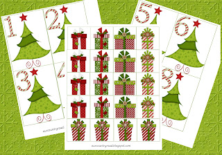 Our Country Road: Montessori Christmas Tree and Presents Cards and Counters