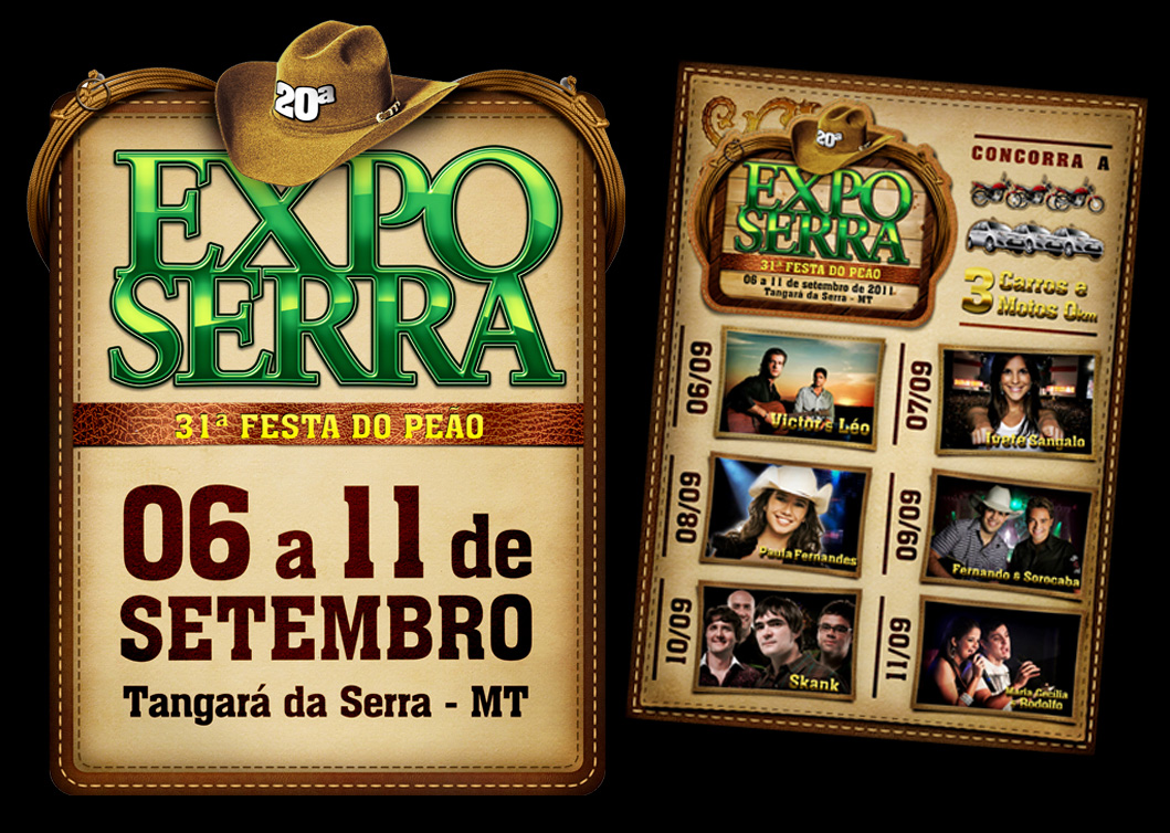P o r t f o l i o: Placa Aviso e Programação Shows Campanha Expo Serra