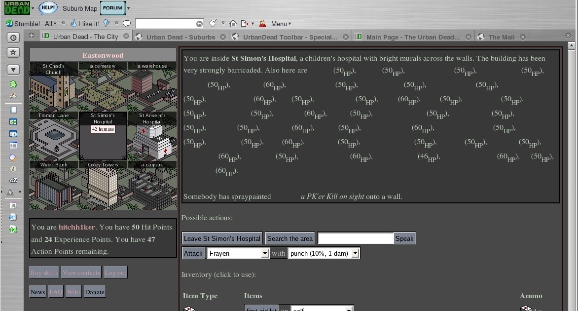 Браузерная зомби игра Urban Dead (Обзор)