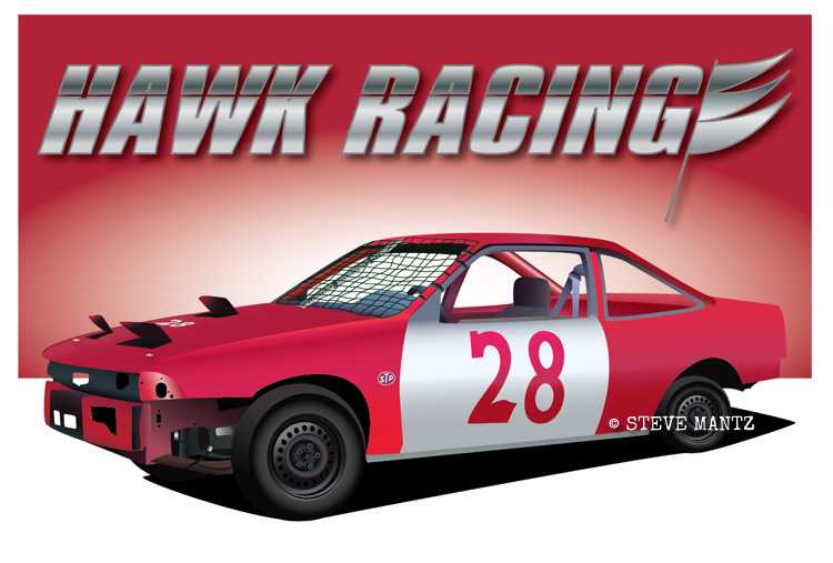 Motorsports Art: Hawk Racing Race Car Illustration: | Steve Mantz ...