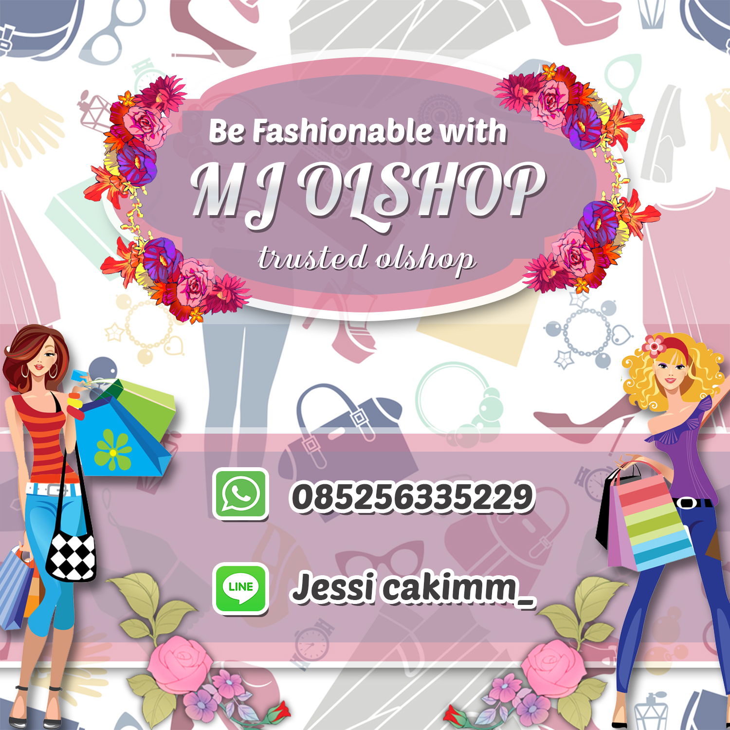 Logo Olshop Pamflet Cantik, Lucu, Unik, Keren Dan Murah - RN STORE