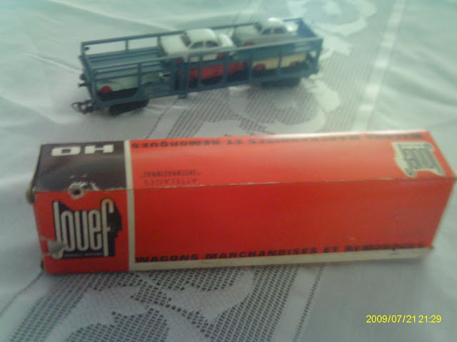 TRAIN SNCF WAGON TRANSPORT AUTO STVA JOUEF HO + voitures