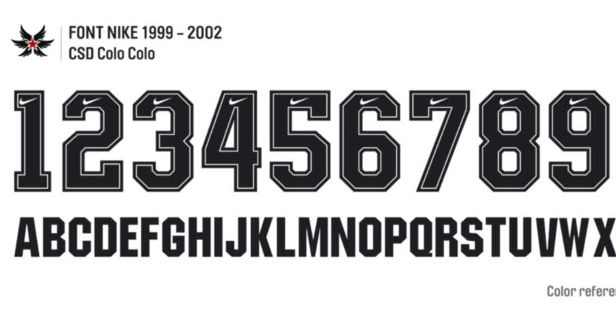 TIPOGRAFIAS Y FONTS: Font CSD Colo Colo / Nike 1999 - 2002