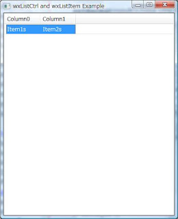 tomohikoのブログ: wxErlang wxListCtrl Sample2 サンプル2 1x2に文字列をセットする。