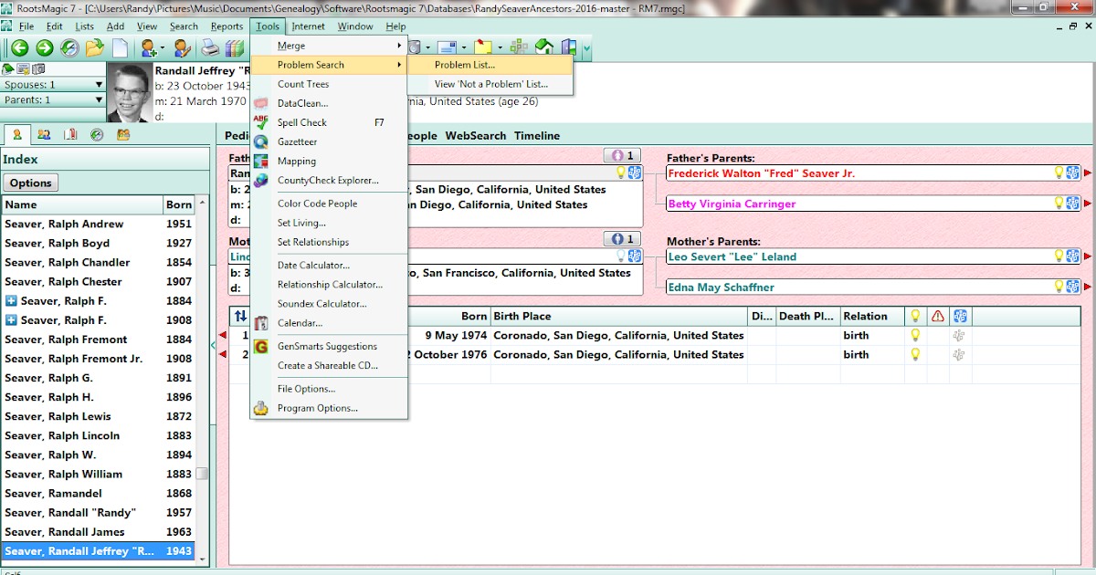 Genea-Musings: Finding Family Tree "Problems" in RootsMagic 7