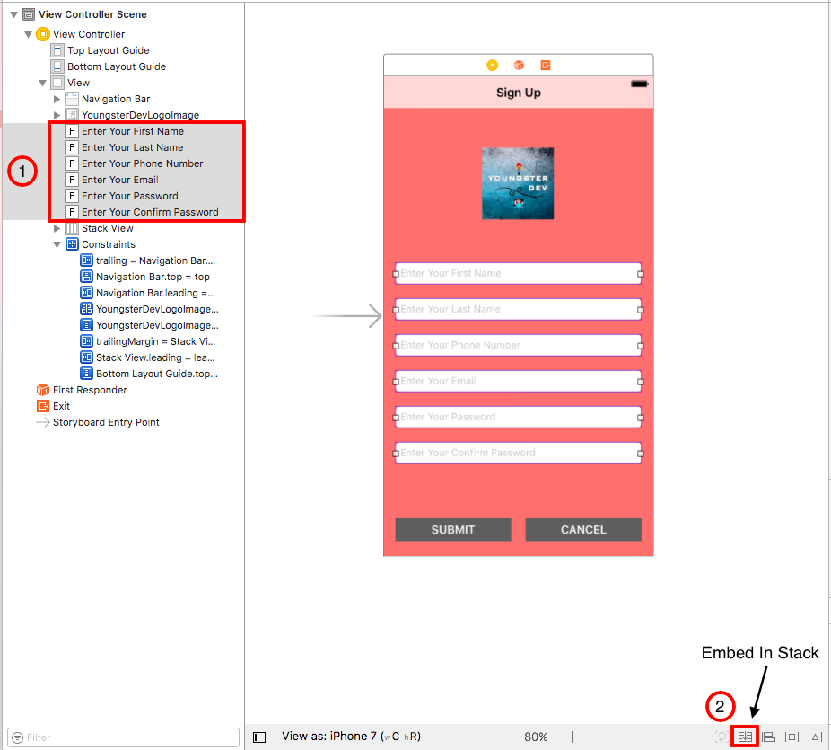 Quick Guide For Ios Development Objective C And Swift Auto Layout In Ios With Xcode 8 Part 3