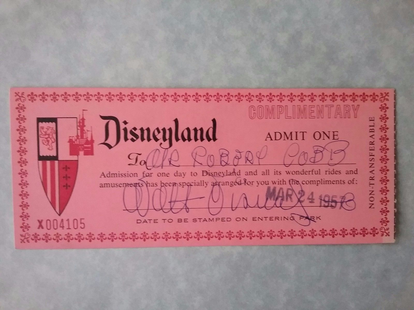 Vintage Disneyland Tickets