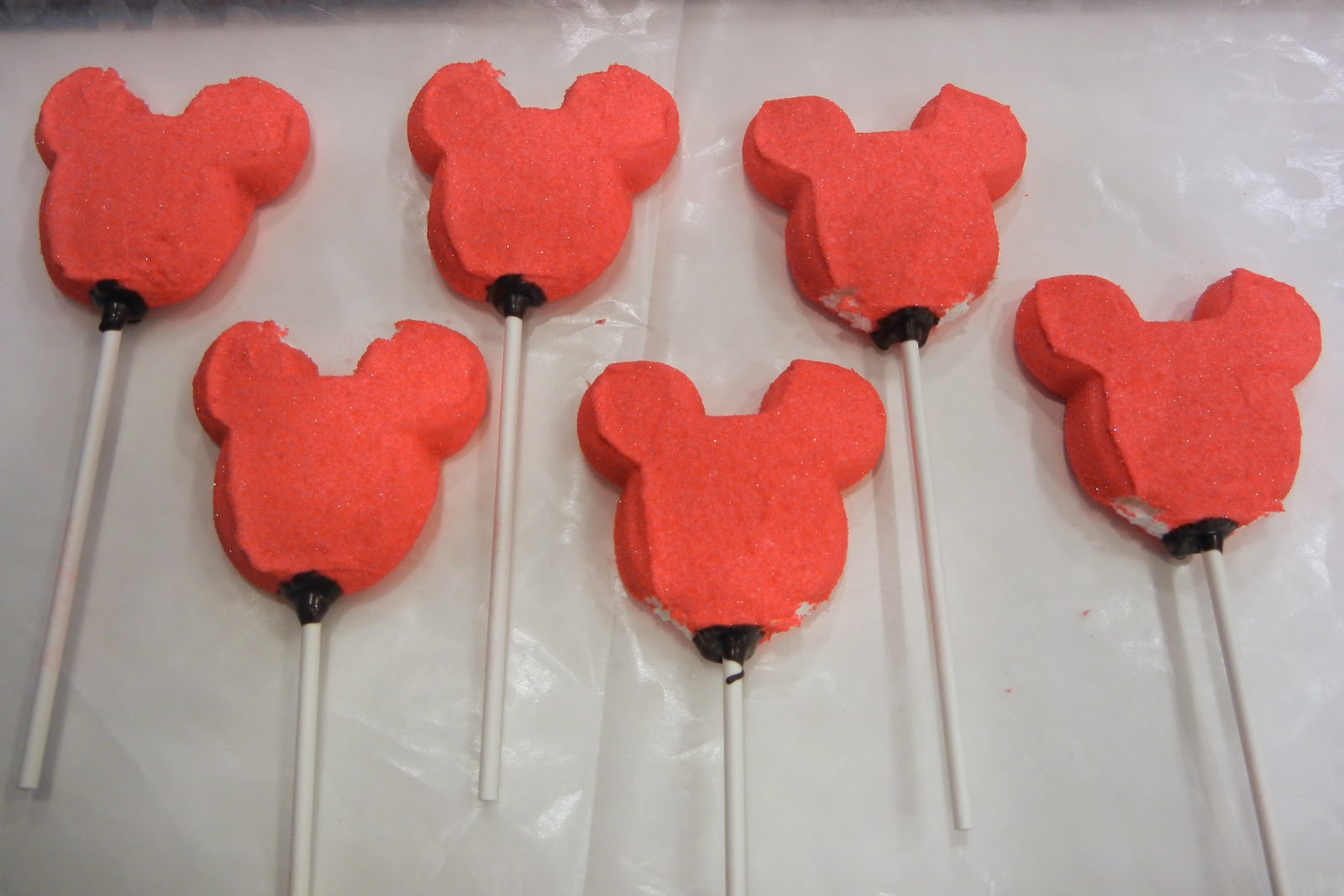 Sugar Swings! Serve Some: mickey and minnie dipped peeps pops....!