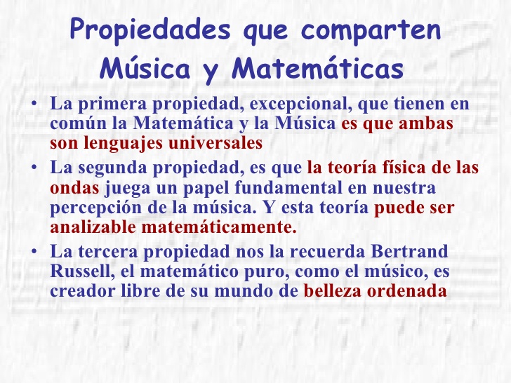 LA MUSICA Y LAS MATEMATICAS.: IMAGEN