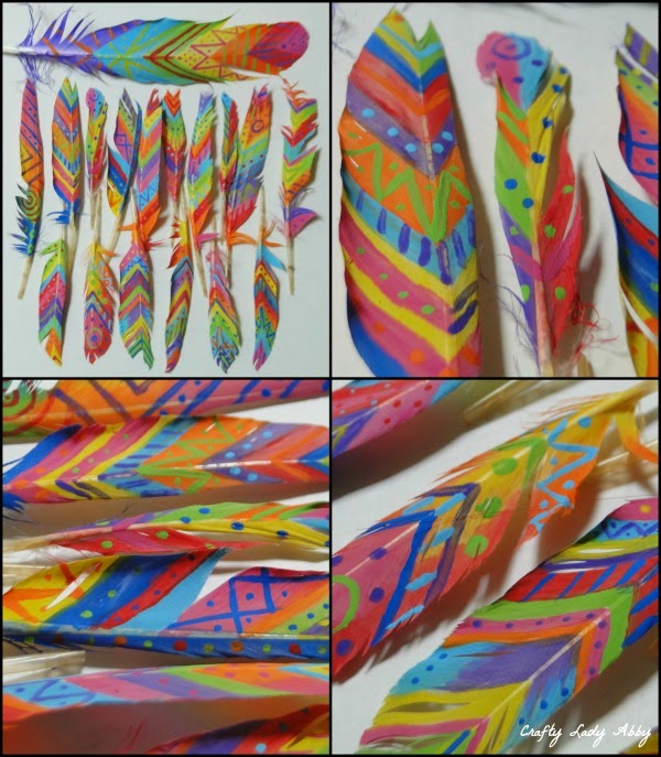 PAINT DIY: Painted Feathers