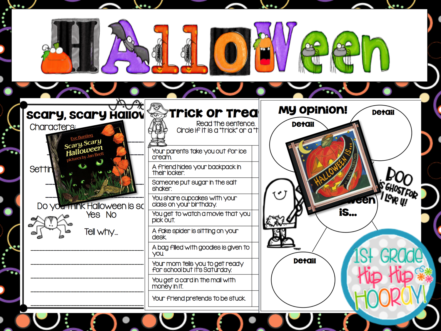 1st Grade Hip Hip Hooray!: Halloween...So many "SPOOK"tacular ideas!!