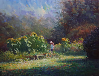 Susan in September. 14x18 inch oil on canvas