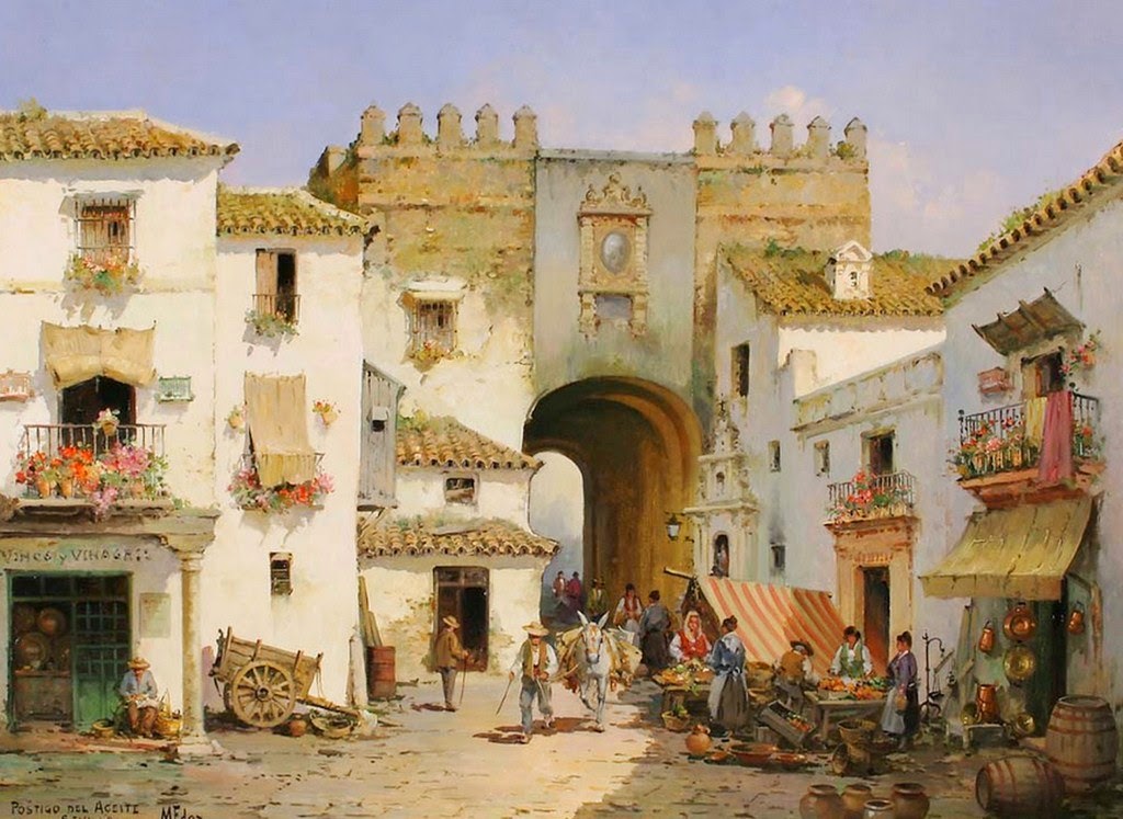 Imágenes Arte Pinturas: Pinturas de Paisajes Coloniales en Acuarela y ...