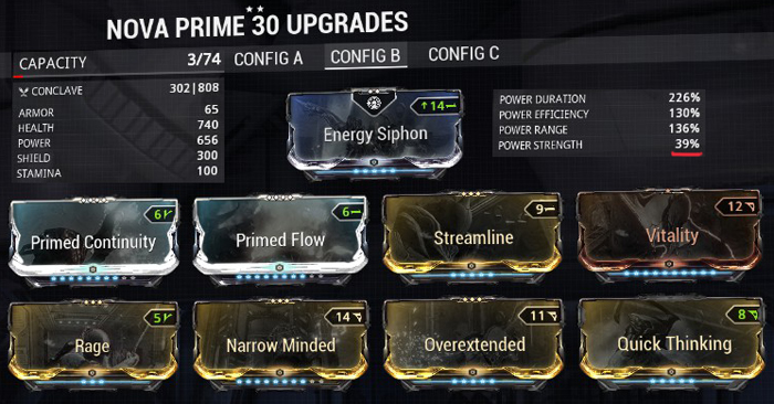 Warframe Nova Build Guide: M. Prime and Antimatter Absorb - Speed Nova ...